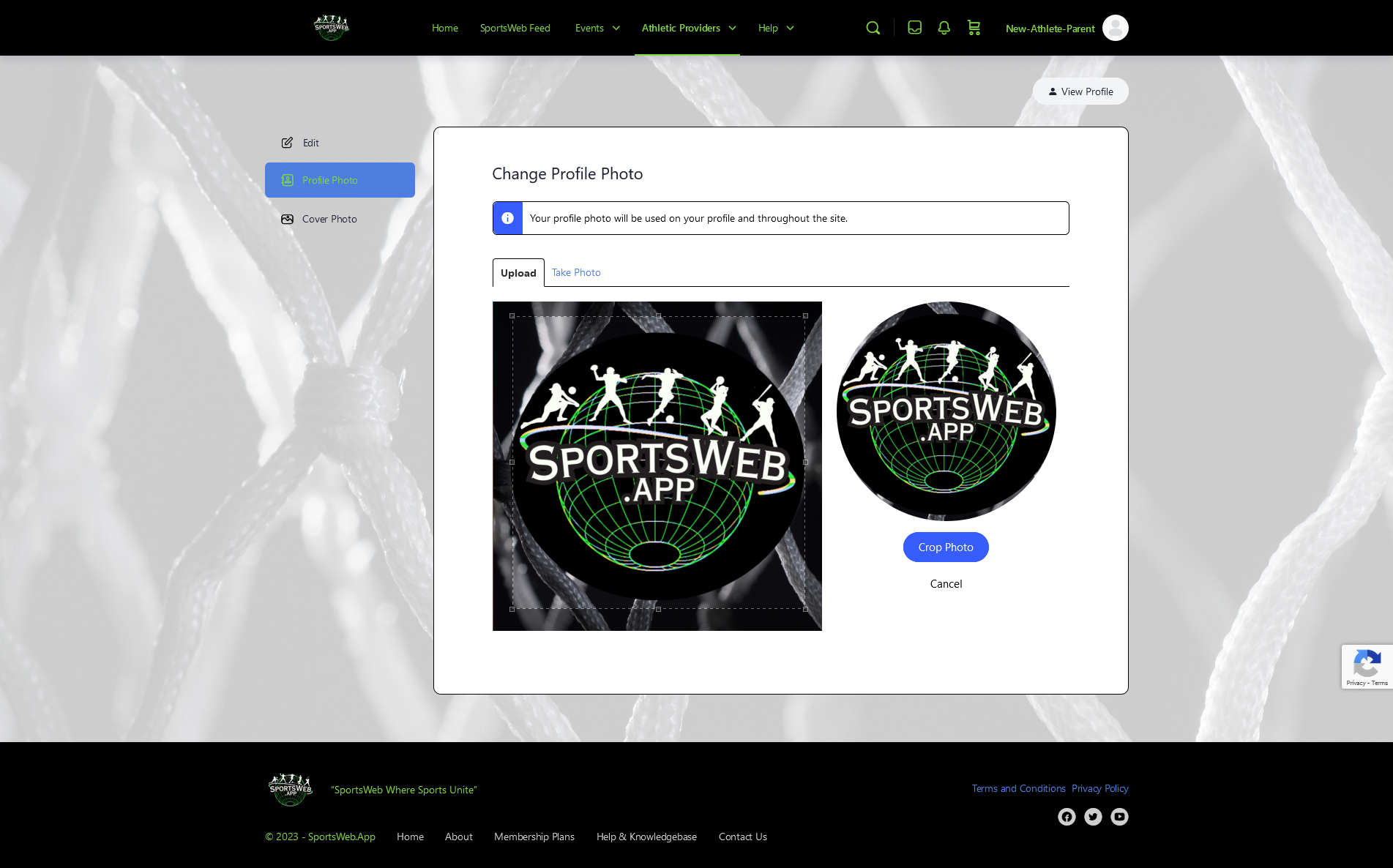 Getting Started on Website – Athletic Provider – SportsWeb